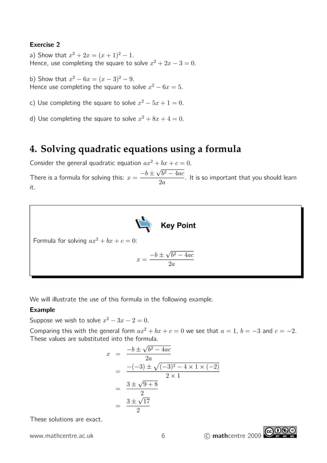 Quadratic Equations | PDF