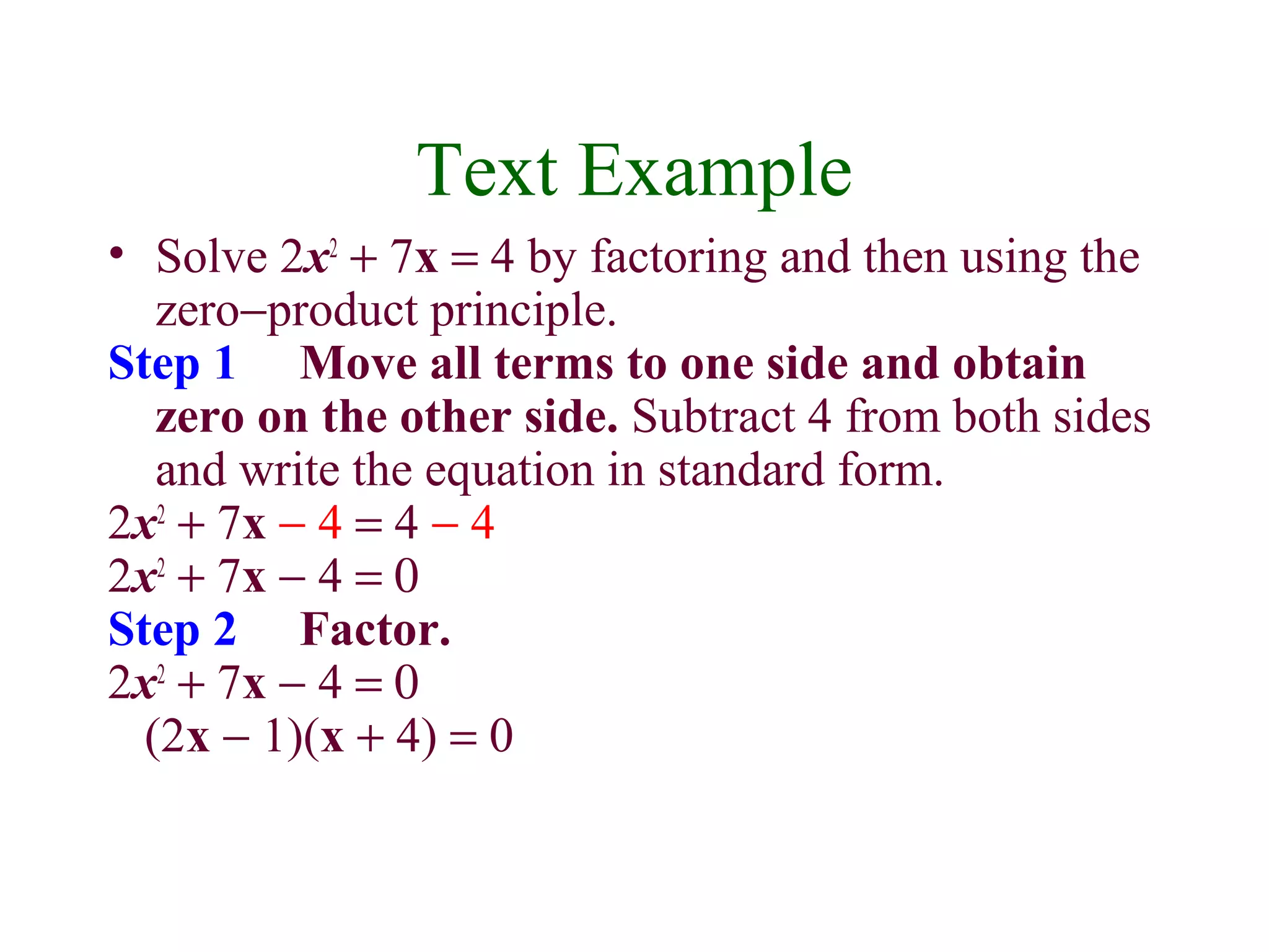 Quadratic equations | PPT
