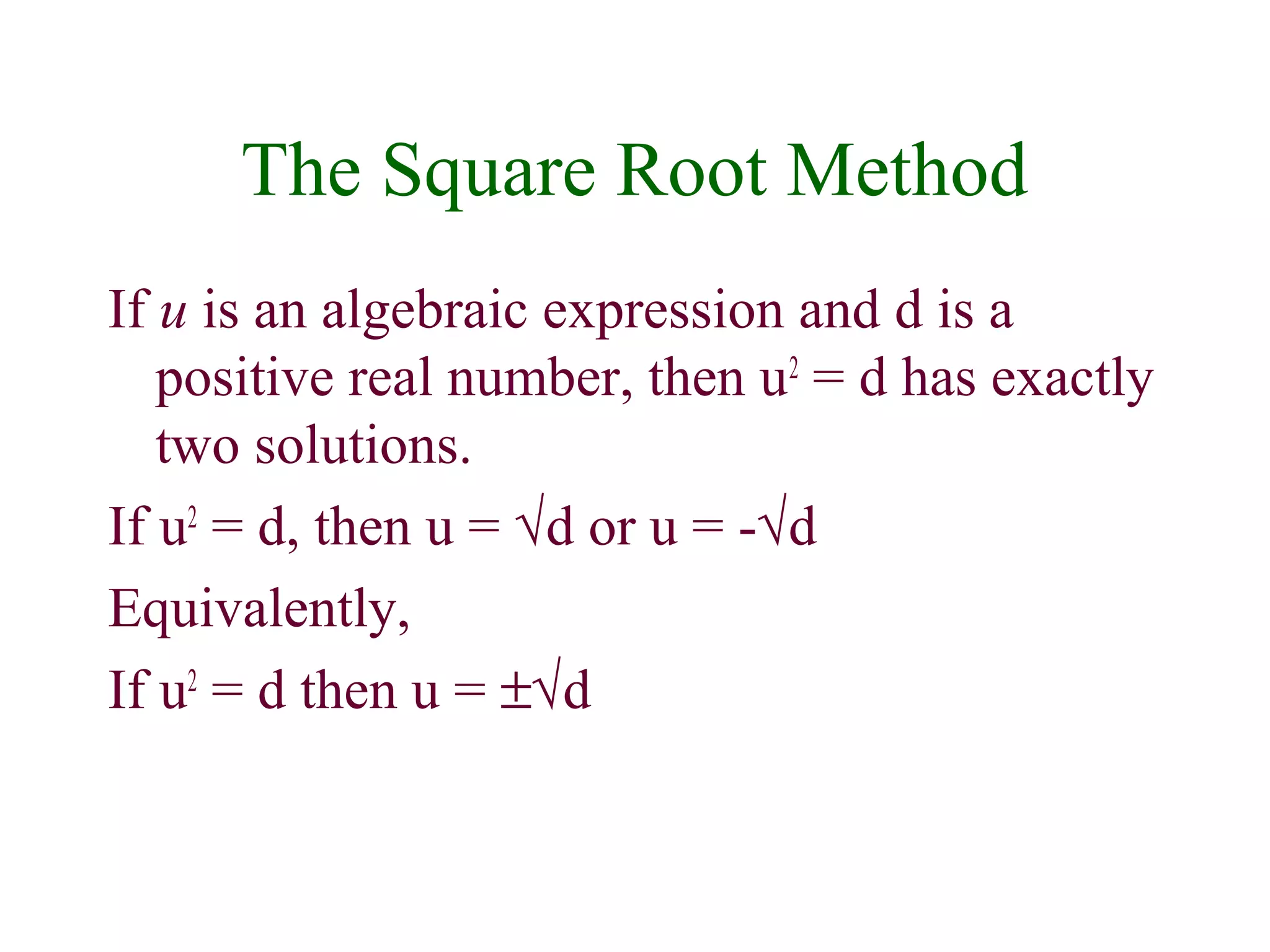 Quadratic equations | PPT
