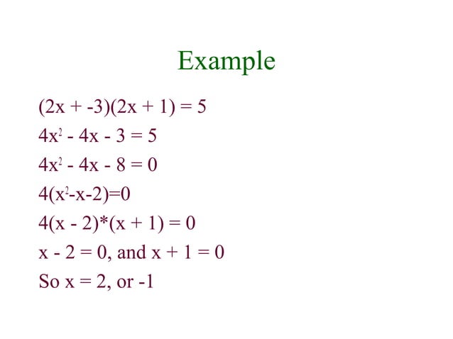 Quadratic equations | PPT