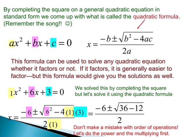 Quadratic equations | PPT