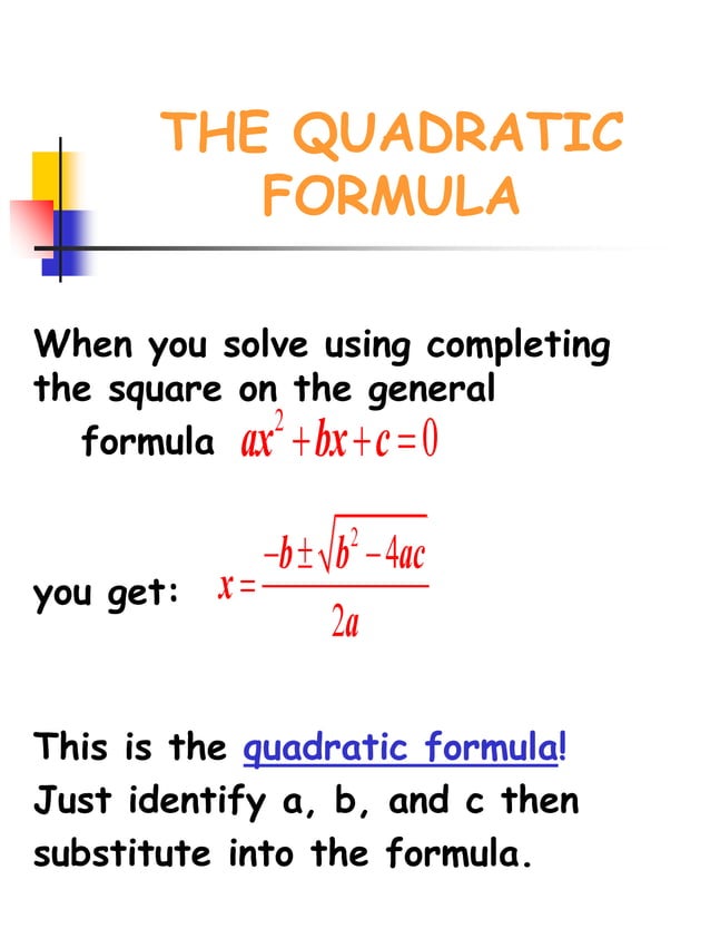 Quadratic equations | PPTX