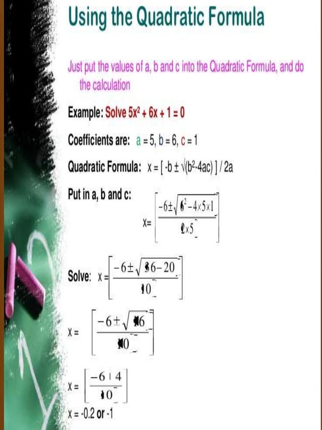 Quadratic equations | PPTX