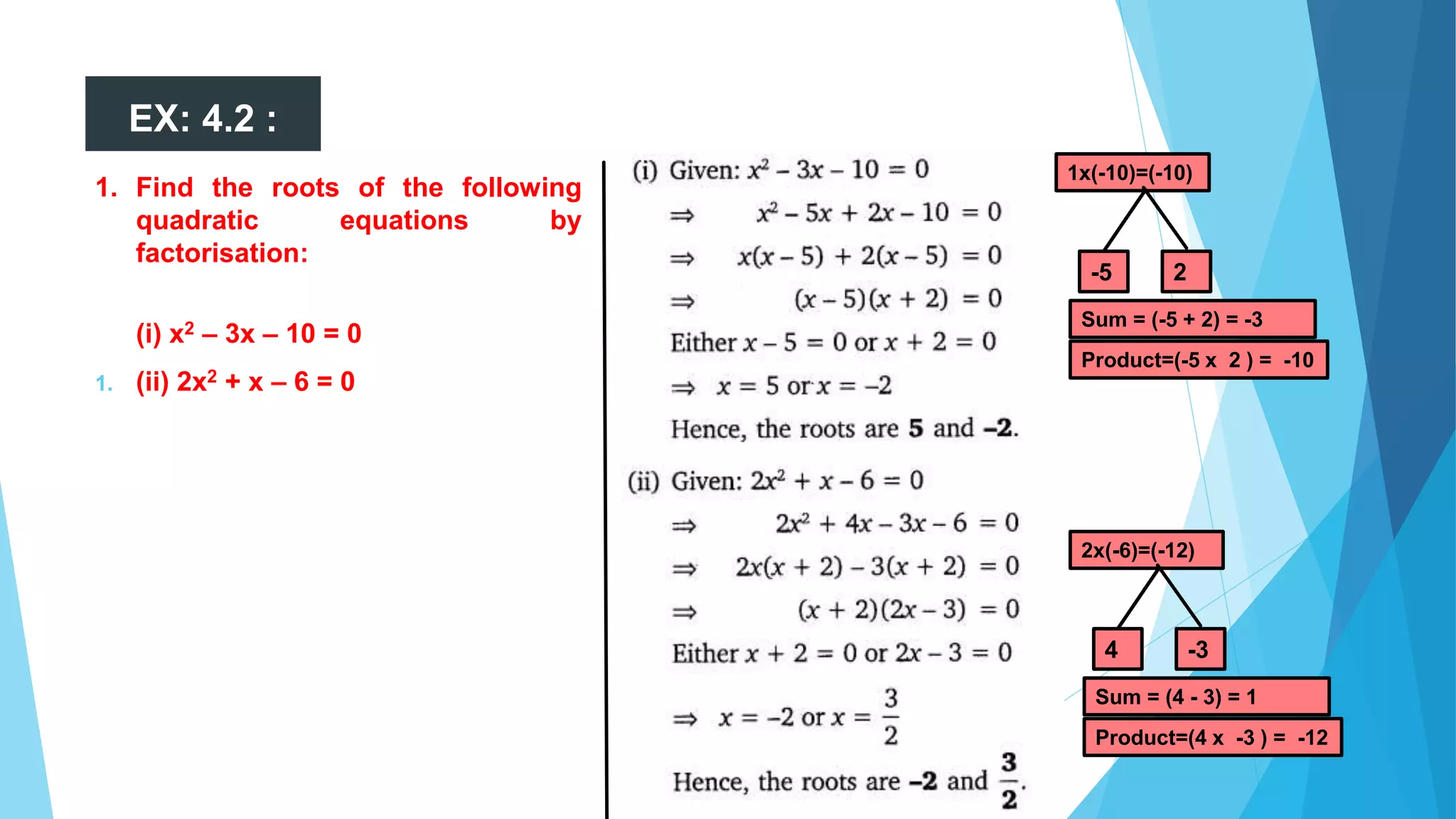 Quadratic equations class 10 | PPTX