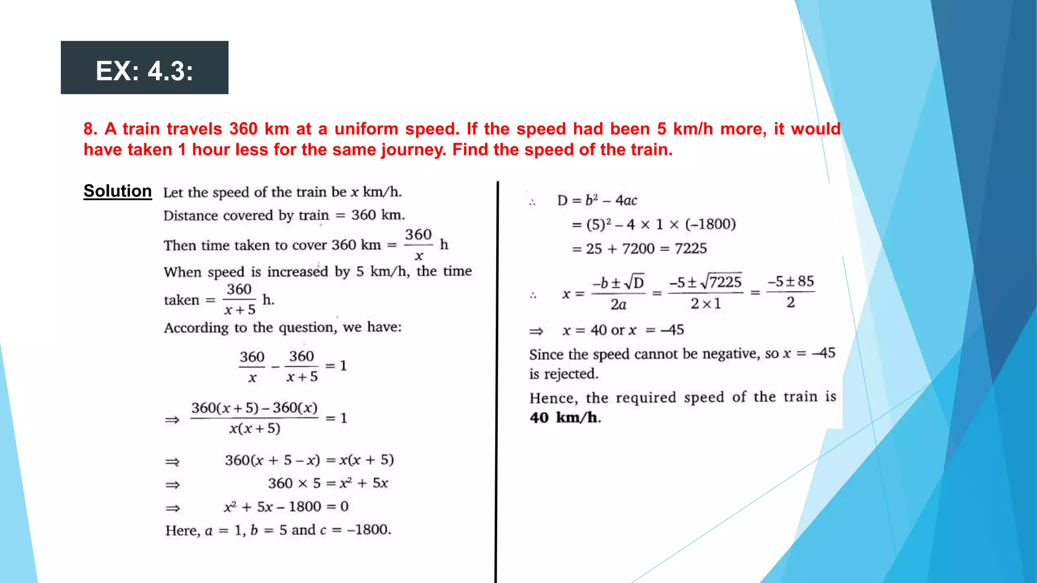 Quadratic equations class 10 | PPTX