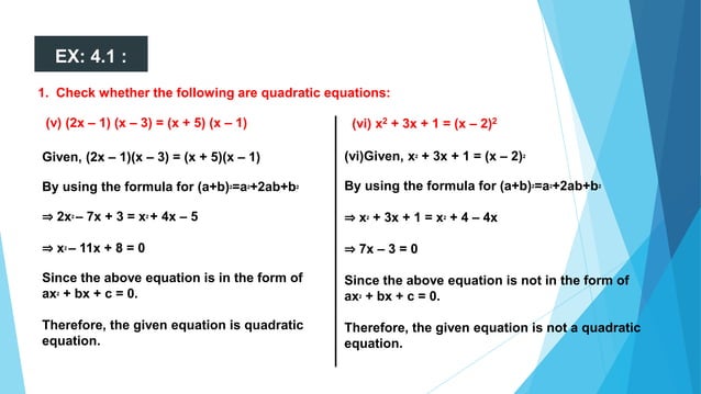 Quadratic equations class 10 | PPTX | Physics | Science