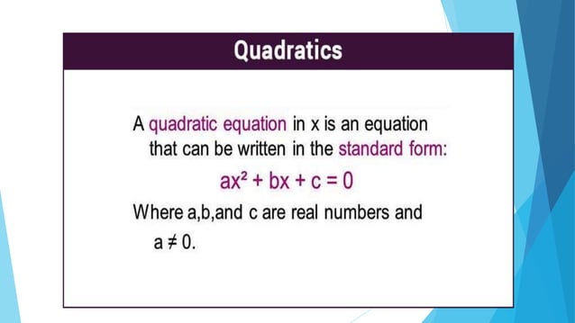 Quadratic equations class 10 | PPTX | Physics | Science