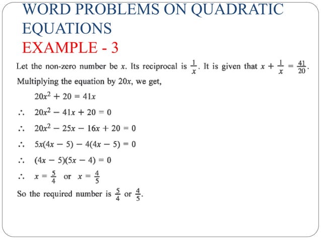 QUADRATIC EQUATIONS CLASS X MODULE 2 | PDF