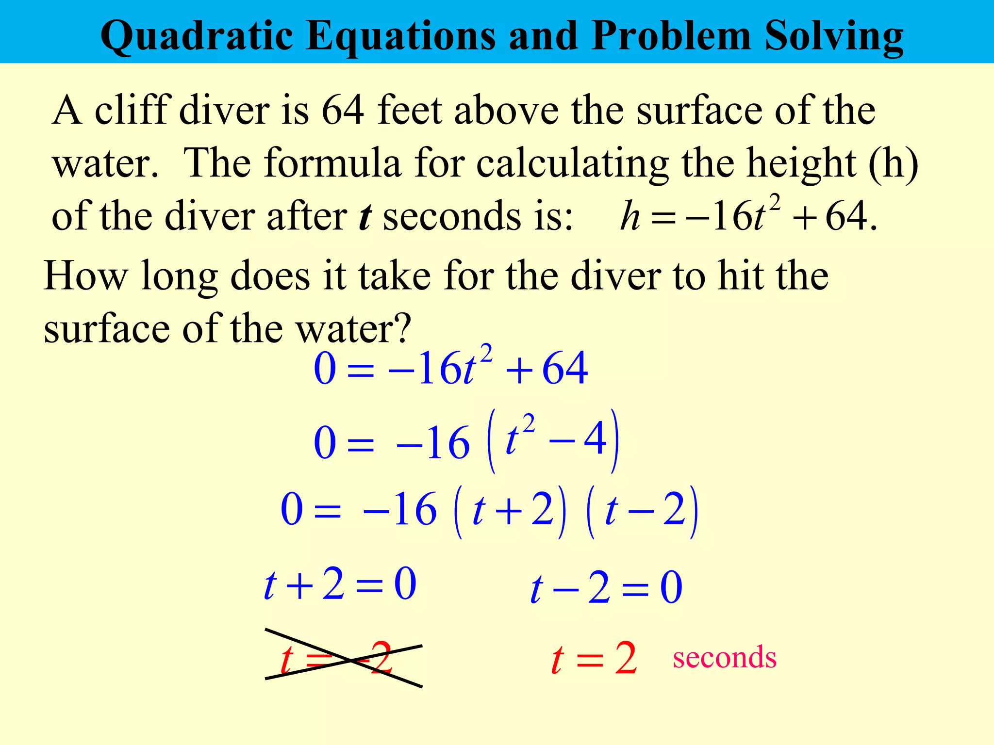Quadratic equations that factorise | PPT