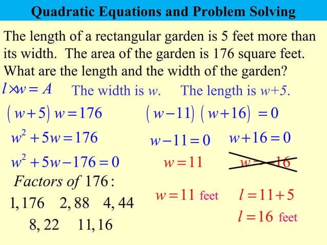 Quadratic equations that factorise | PPT