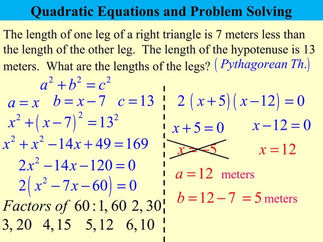 Quadratic equations that factorise | PPT