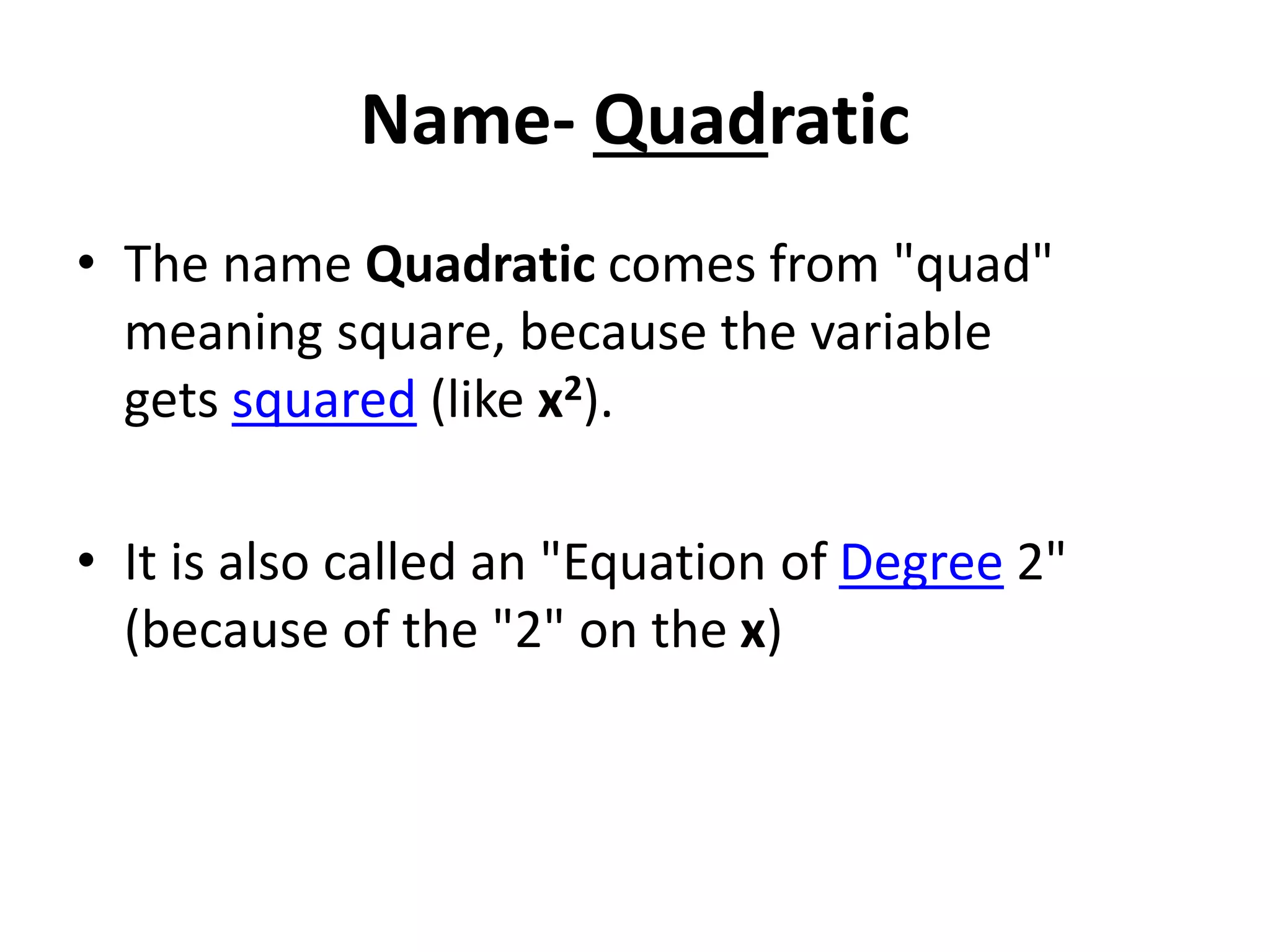 QUADRATIC EQUATIONS- PHARMACEUTICAL MATHEMATICS - 414.pptx