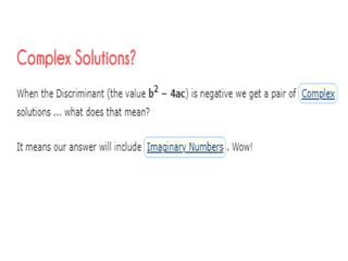 QUADRATIC EQUATIONS- PHARMACEUTICAL MATHEMATICS - 414.pptx