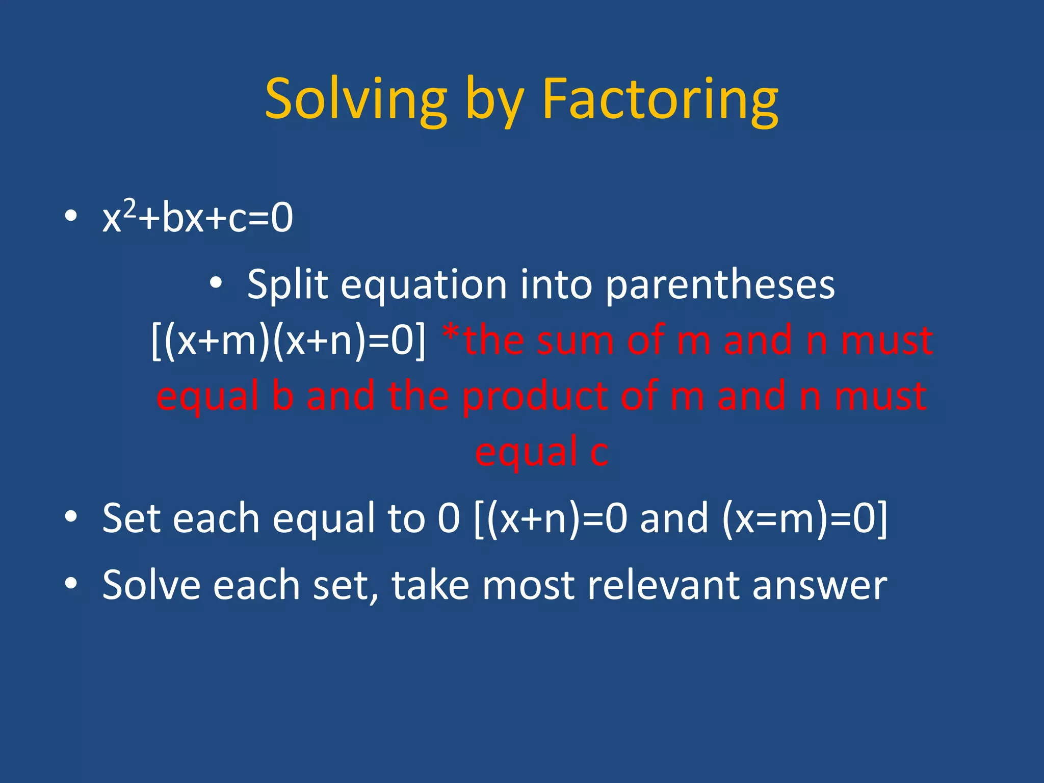 Quadratic equations1 | PPTX