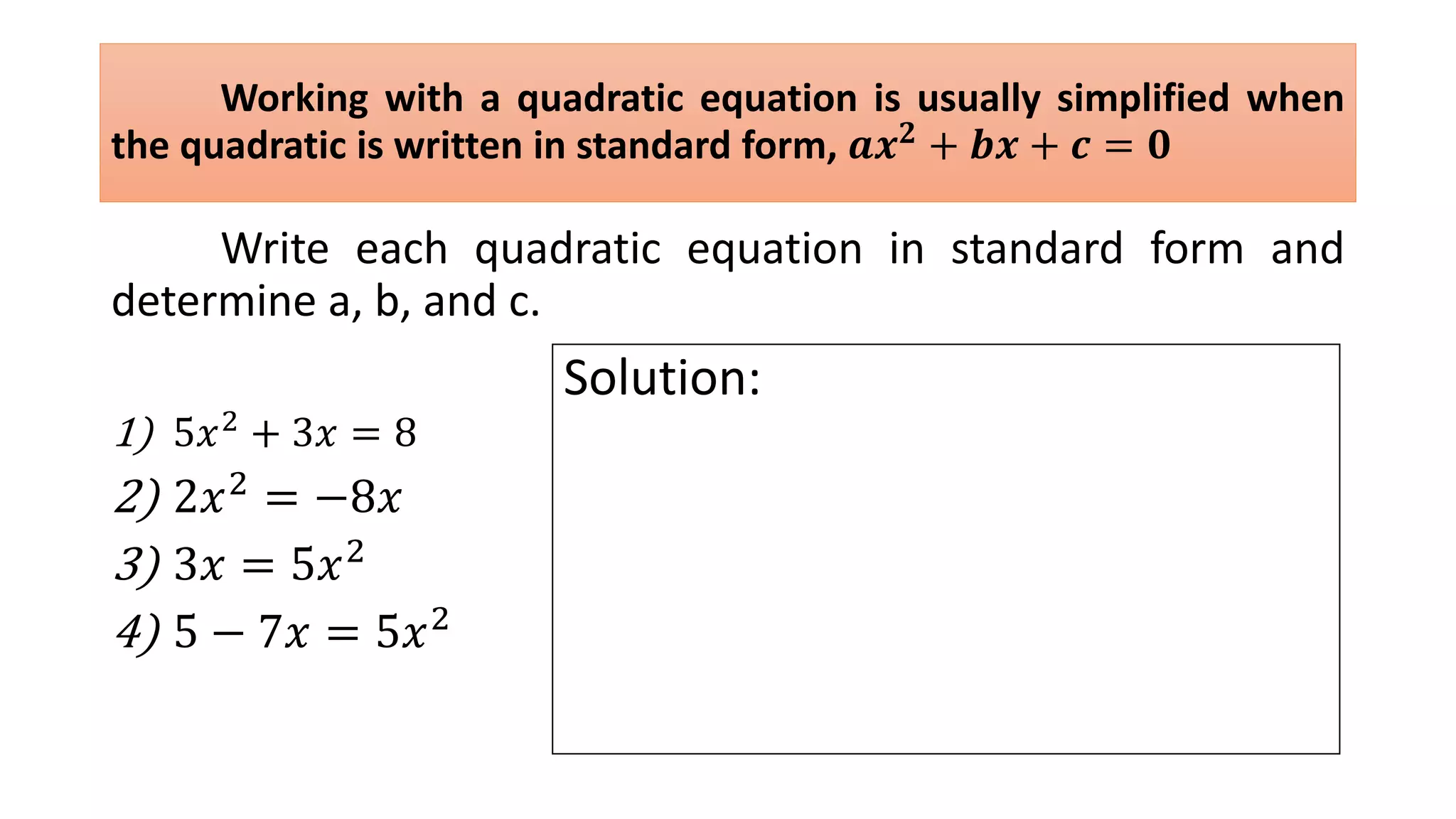 Quadratic equations and function | PPTX