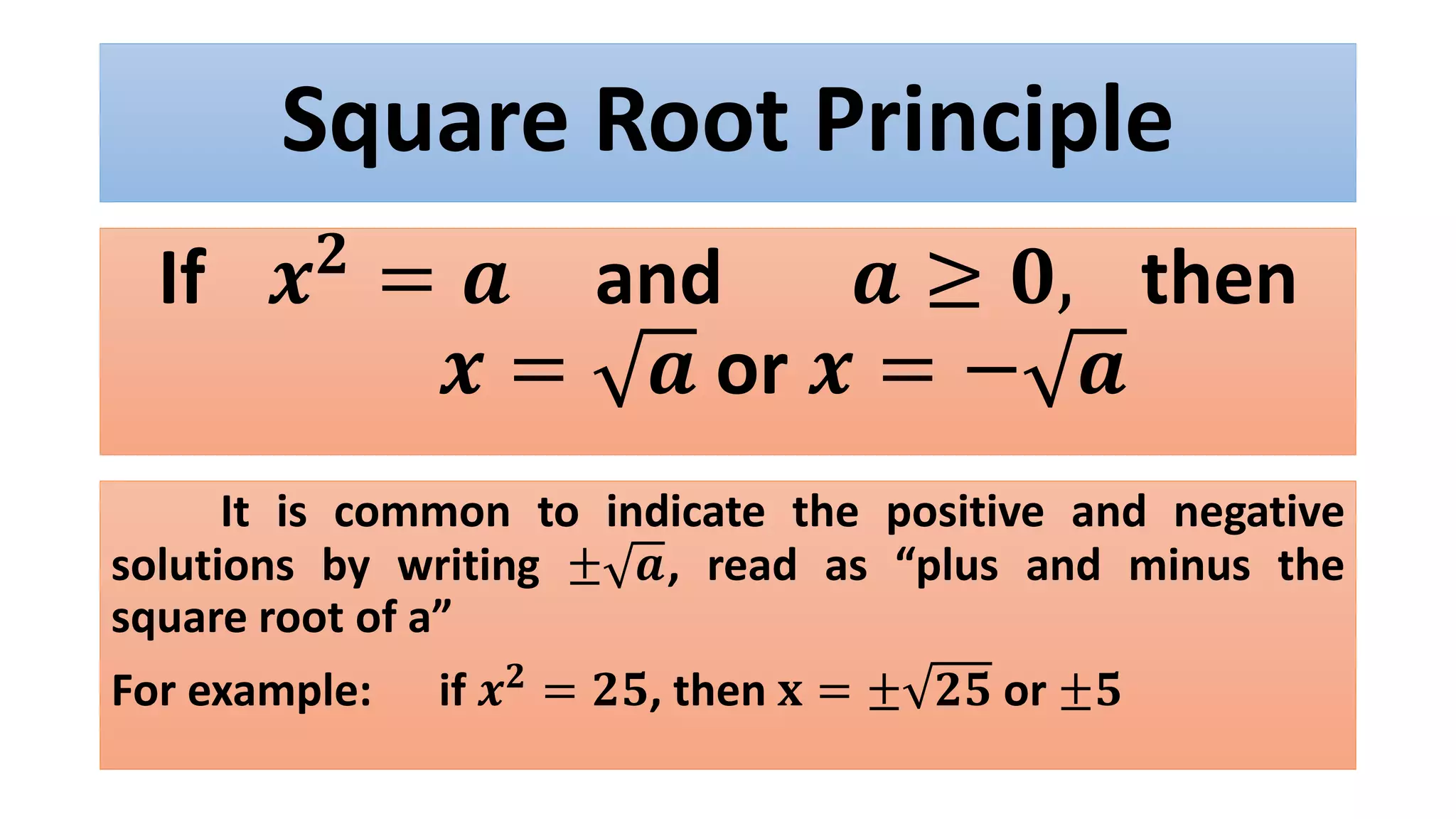 Quadratic Equations And Function Ppt
