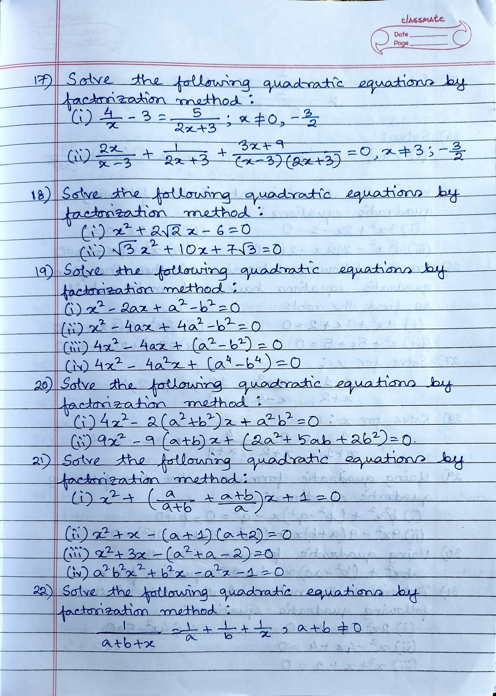 Grade 10 - CBSE - Quadratic Equations - Worksheet (RDS) | PDF | Physics ...