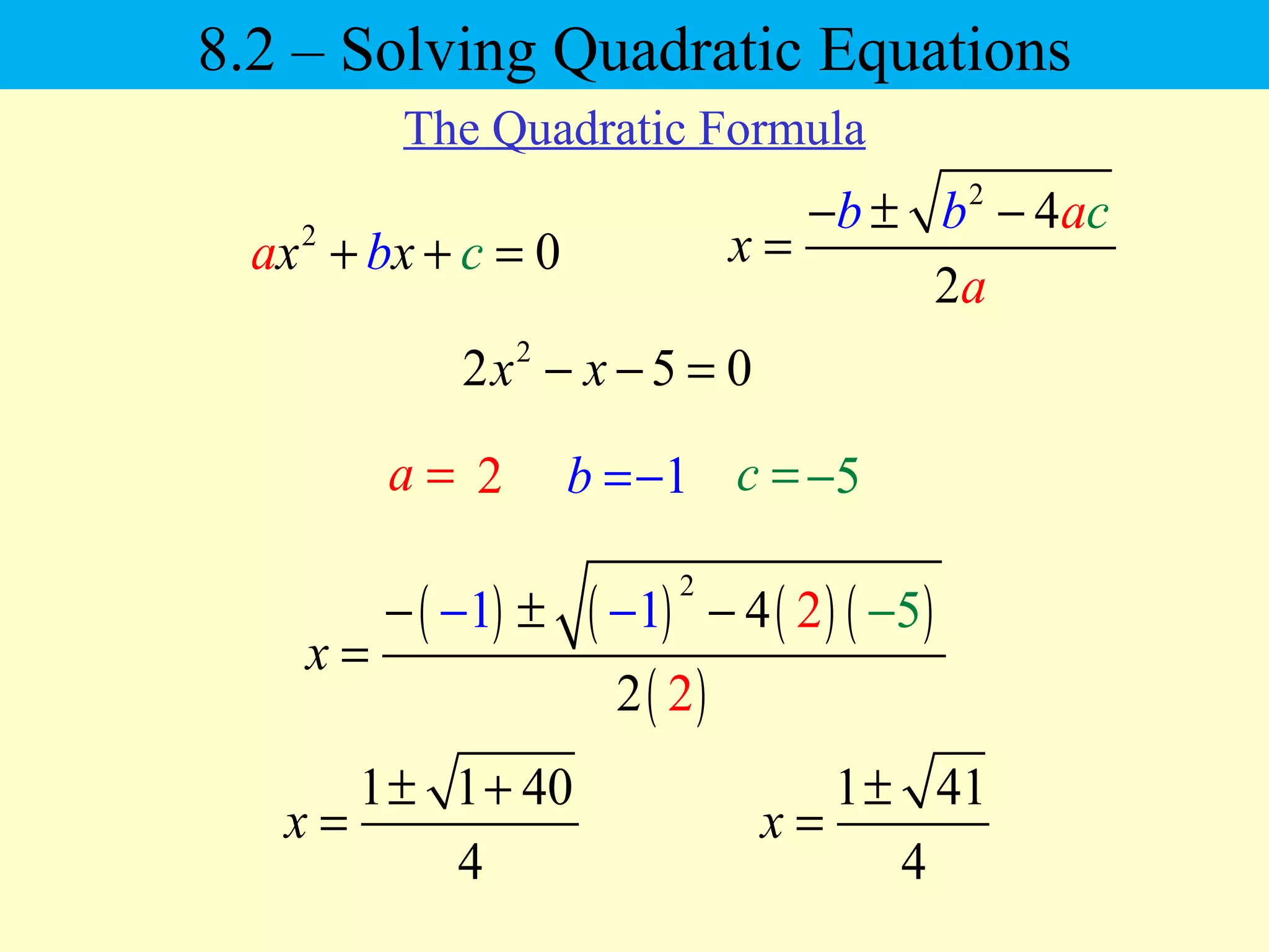 Quadratic equations ppt | PPT