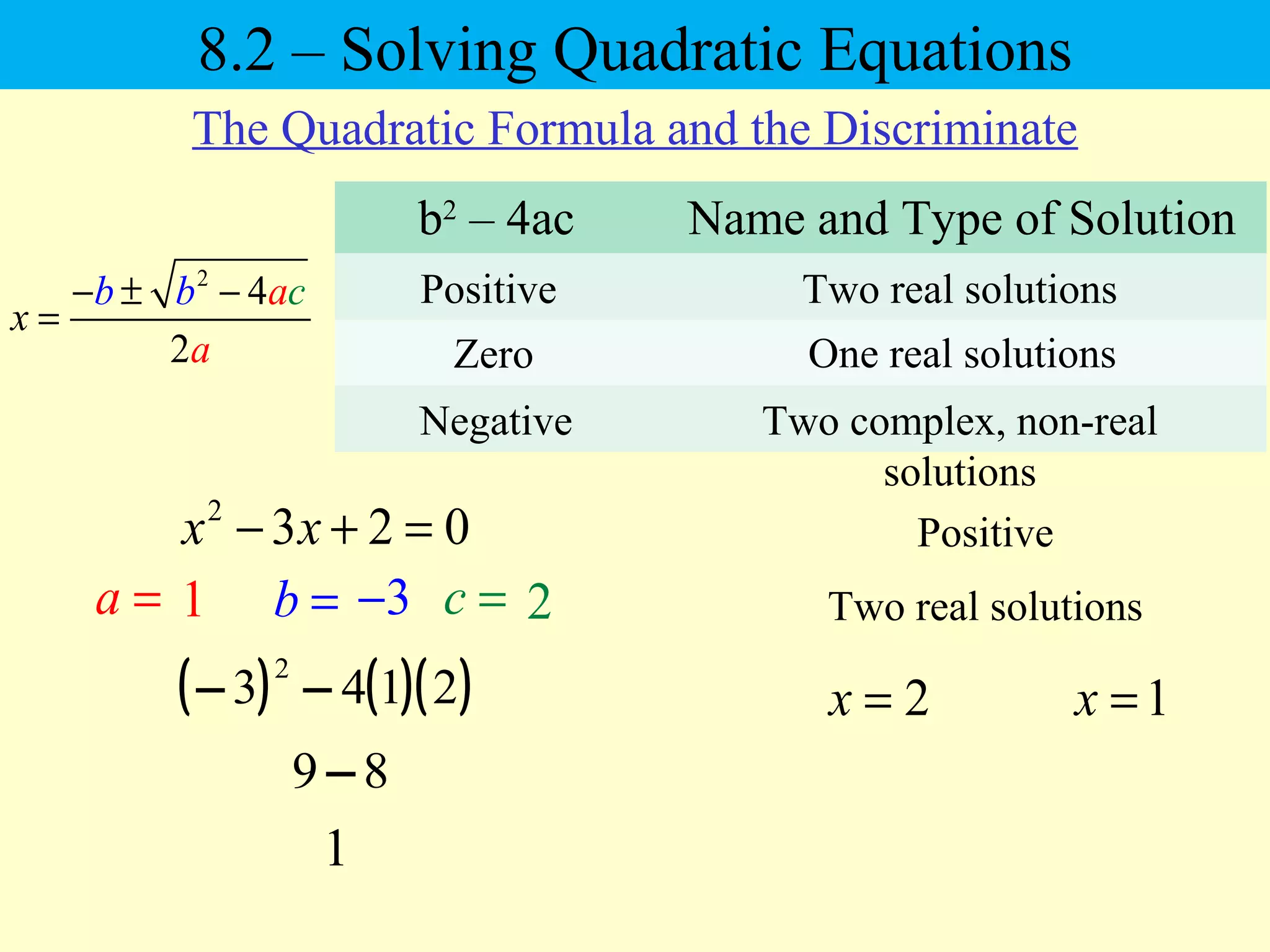 Quadratic equations ppt | PPT