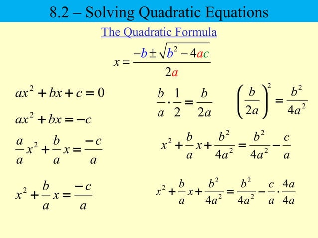 Quadratic equations ppt | PPT | Physics | Science