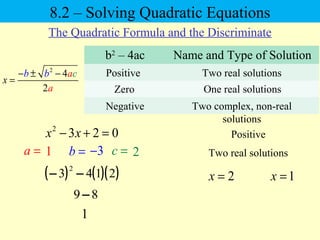 Quadratic equations ppt | PPT