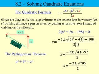 Quadratic equations ppt | PPT