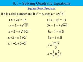 Quadratic equations ppt | PPT