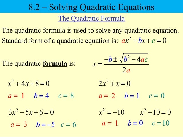 Quadratic equations ppt