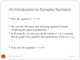 QUADRATIC EQUATION USING COMPLEX NUMBERS.ppt