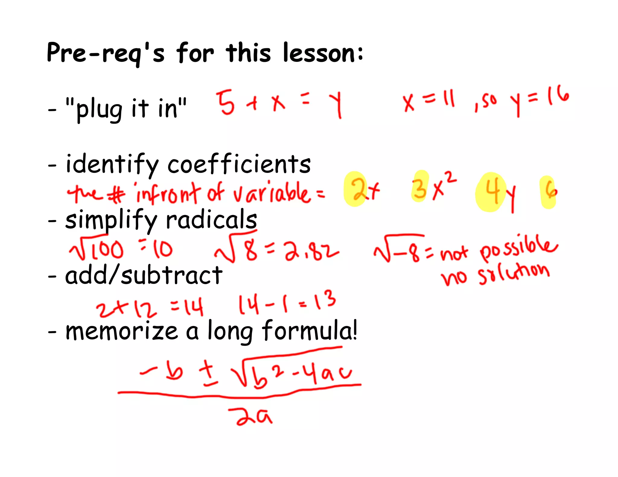 Quadratic formula | PPT