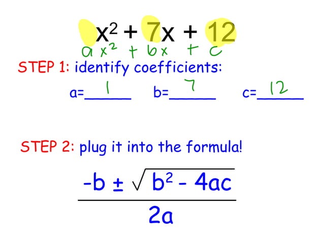 Quadratic Formula Ppt