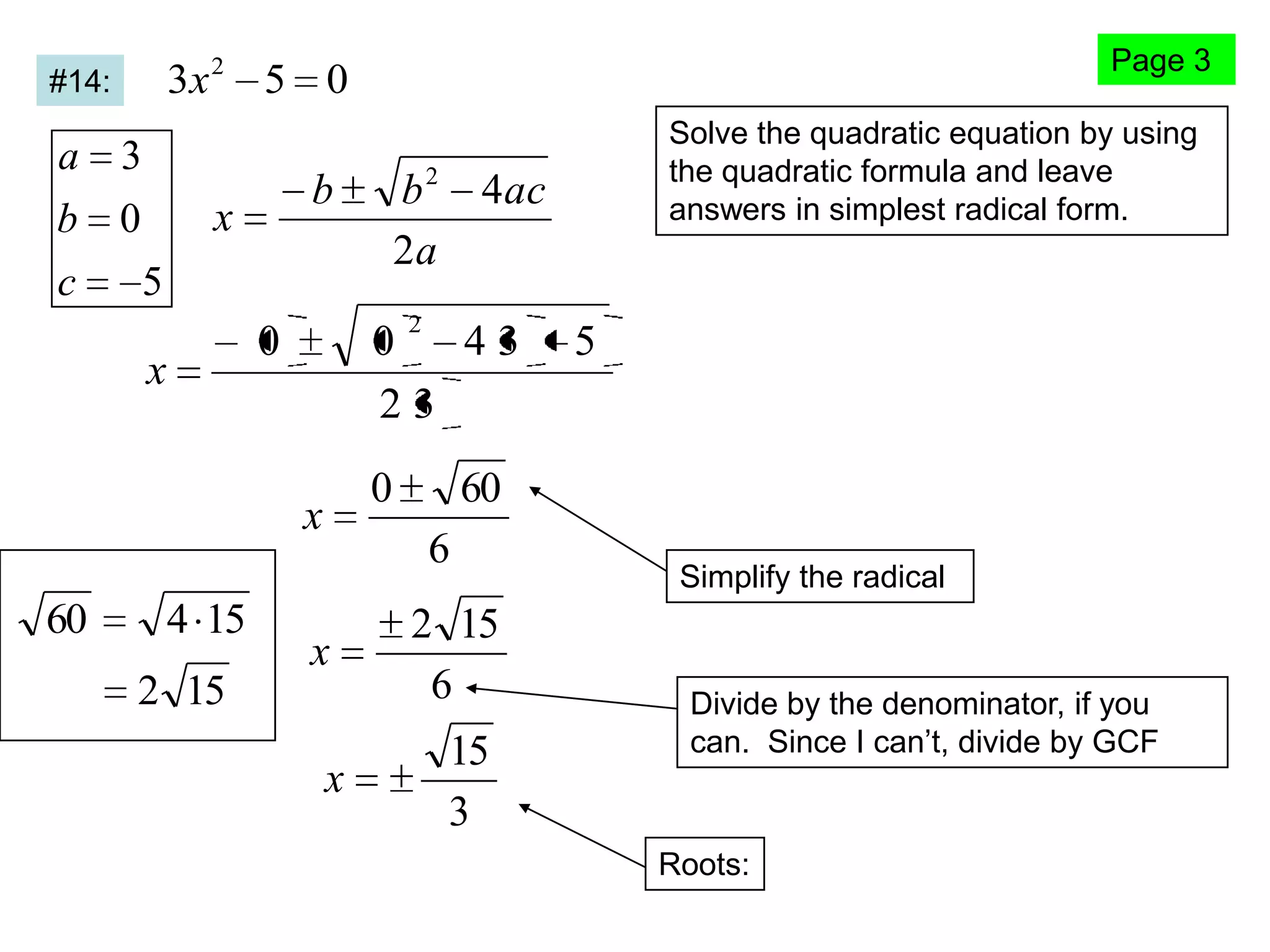 Quadratic Formula | PPT