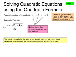 Quadratic Formula | PPT