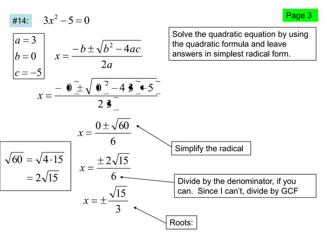 Quadratic Formula | PPT