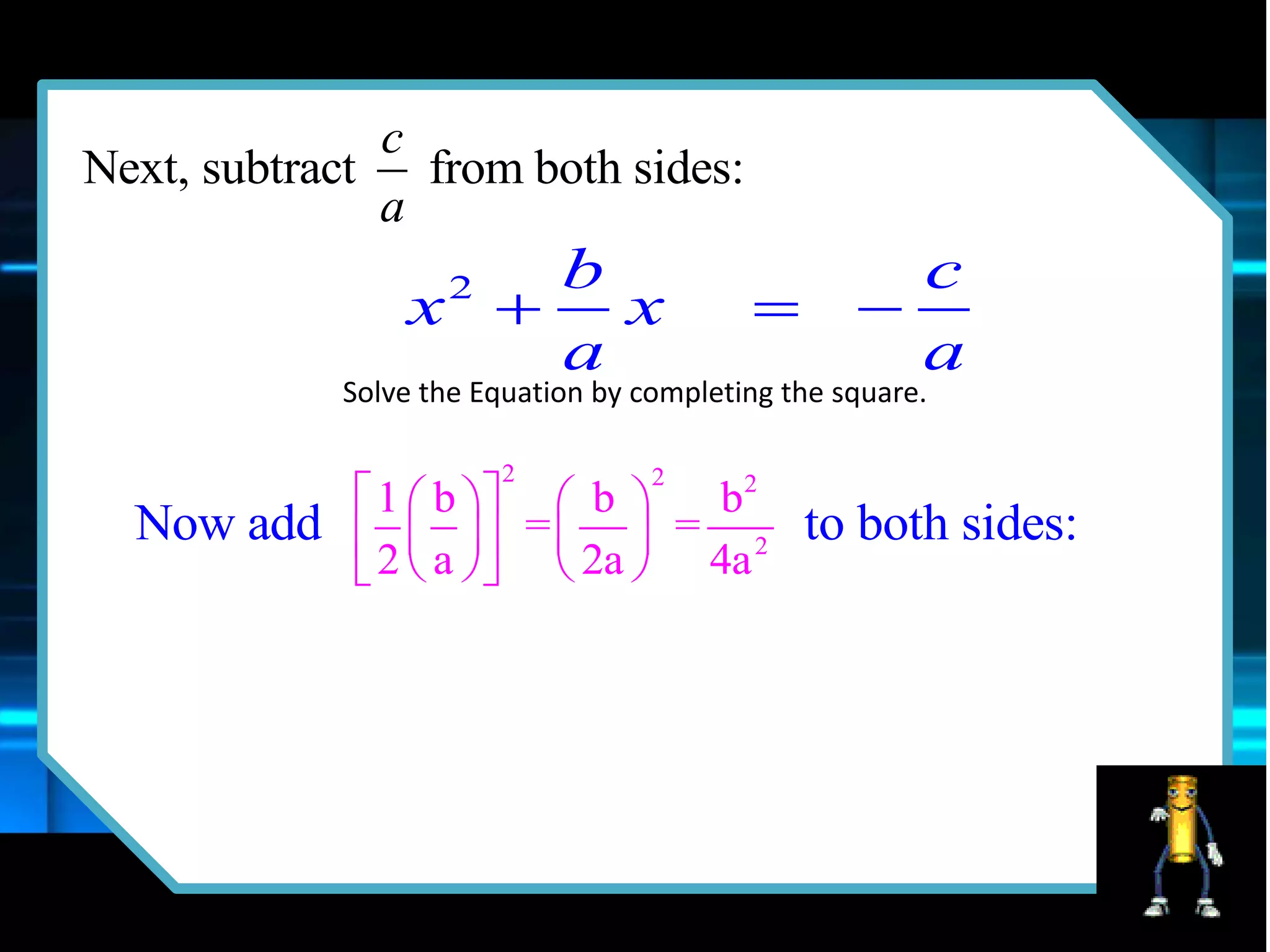 Quadratic formula | PPTX | Physics | Science