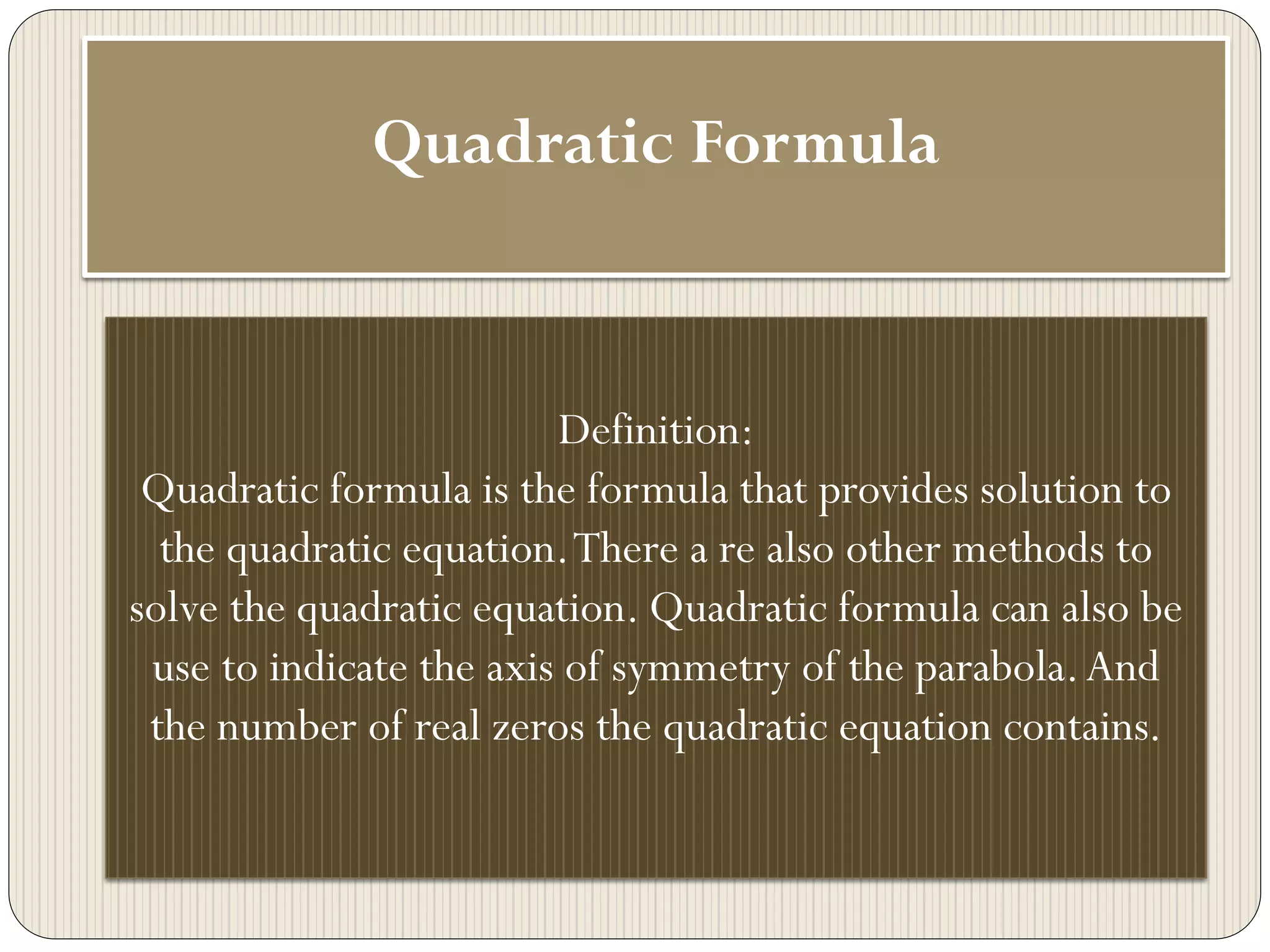 Quadratic formula | PDF