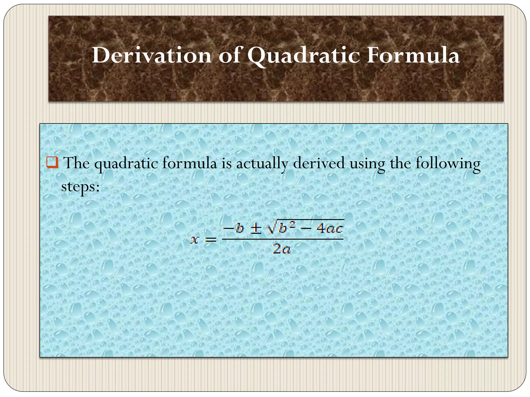 Quadratic formula | PDF