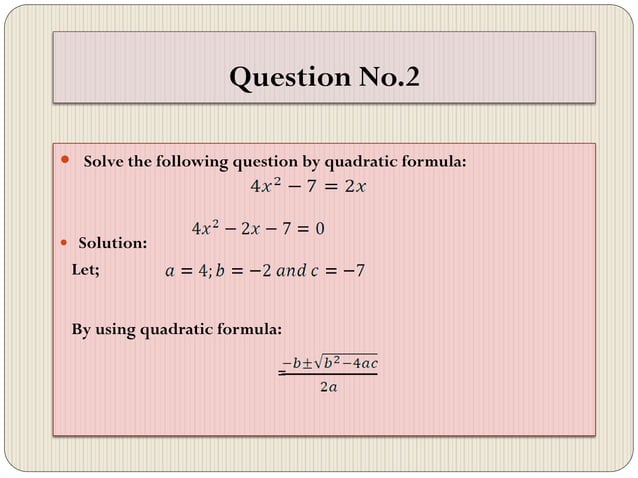 Quadratic formula | PDF | Physics | Science