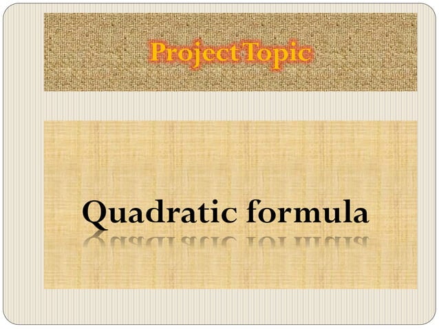 Quadratic formula | PDF | Physics | Science