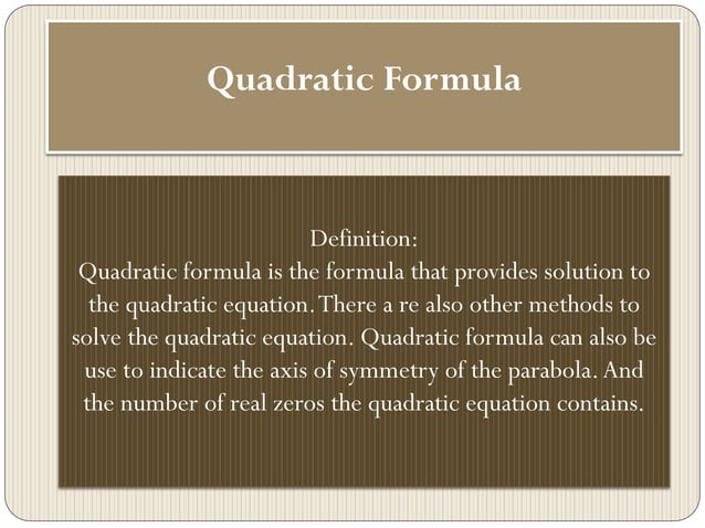 Quadratic formula | PDF | Physics | Science