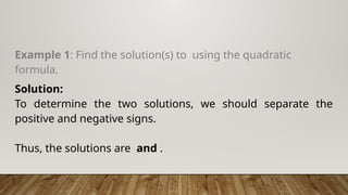 Quadratic formula2025 power point presentation | PPTX