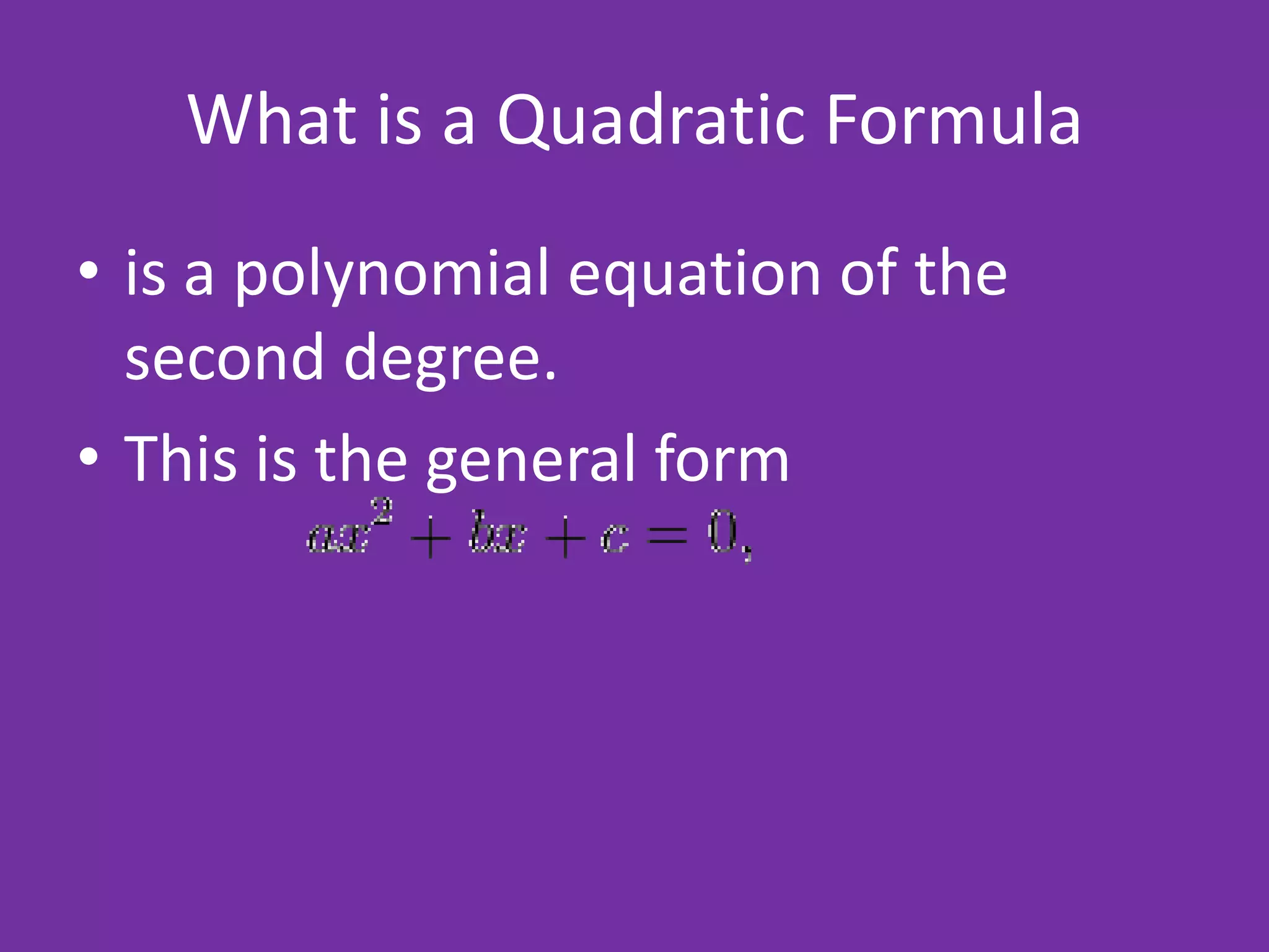 Quadratic formula powerpoint | PPT