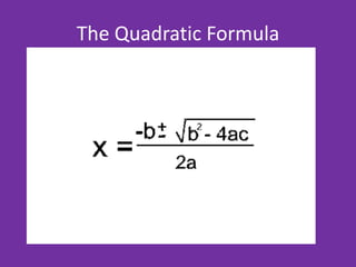 Quadratic formula powerpoint | PPT