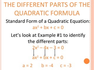 Quadratic Formula Presentation | PPT