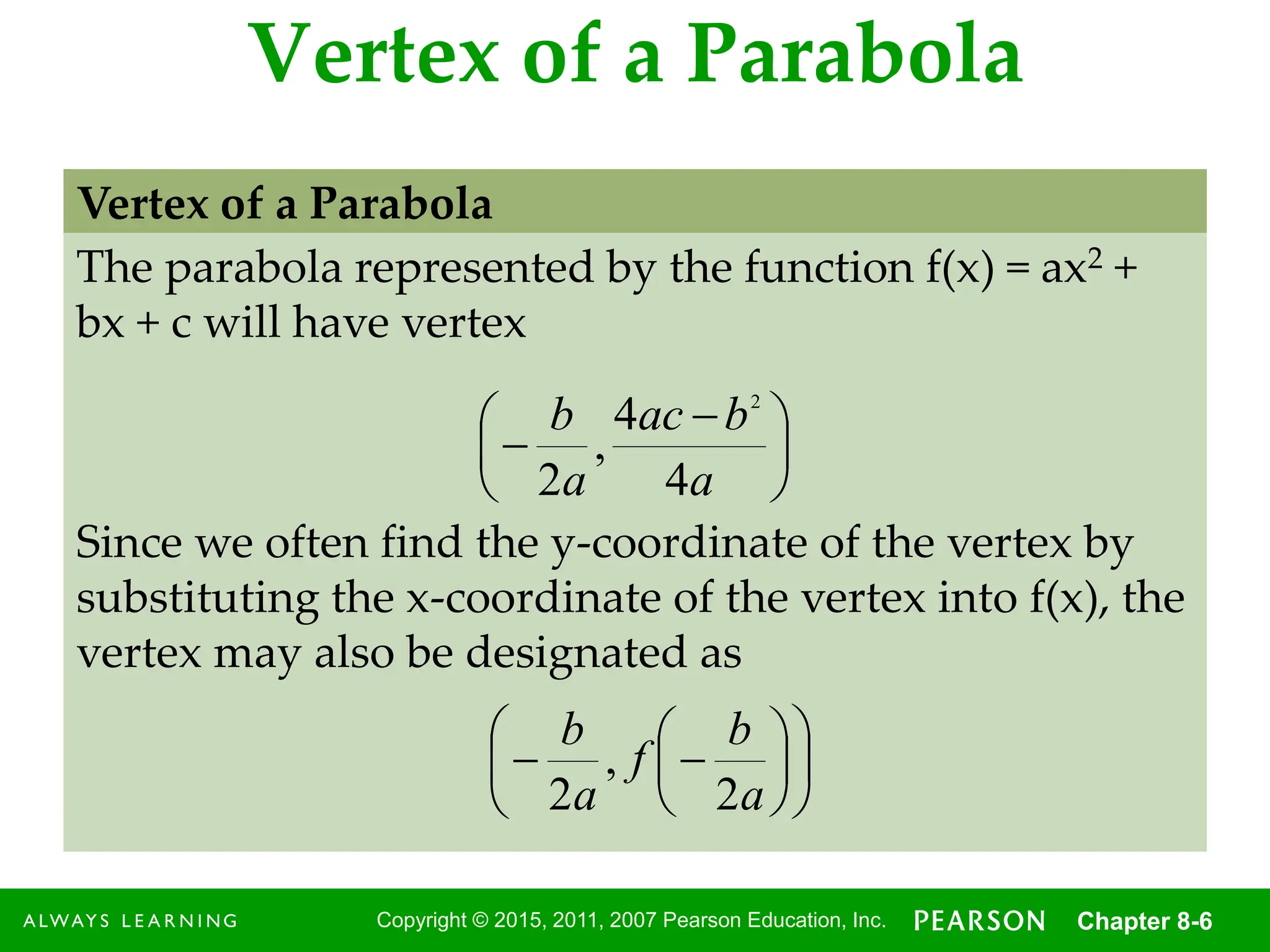 Introduction of Quadratic Functions and its graph | PPT