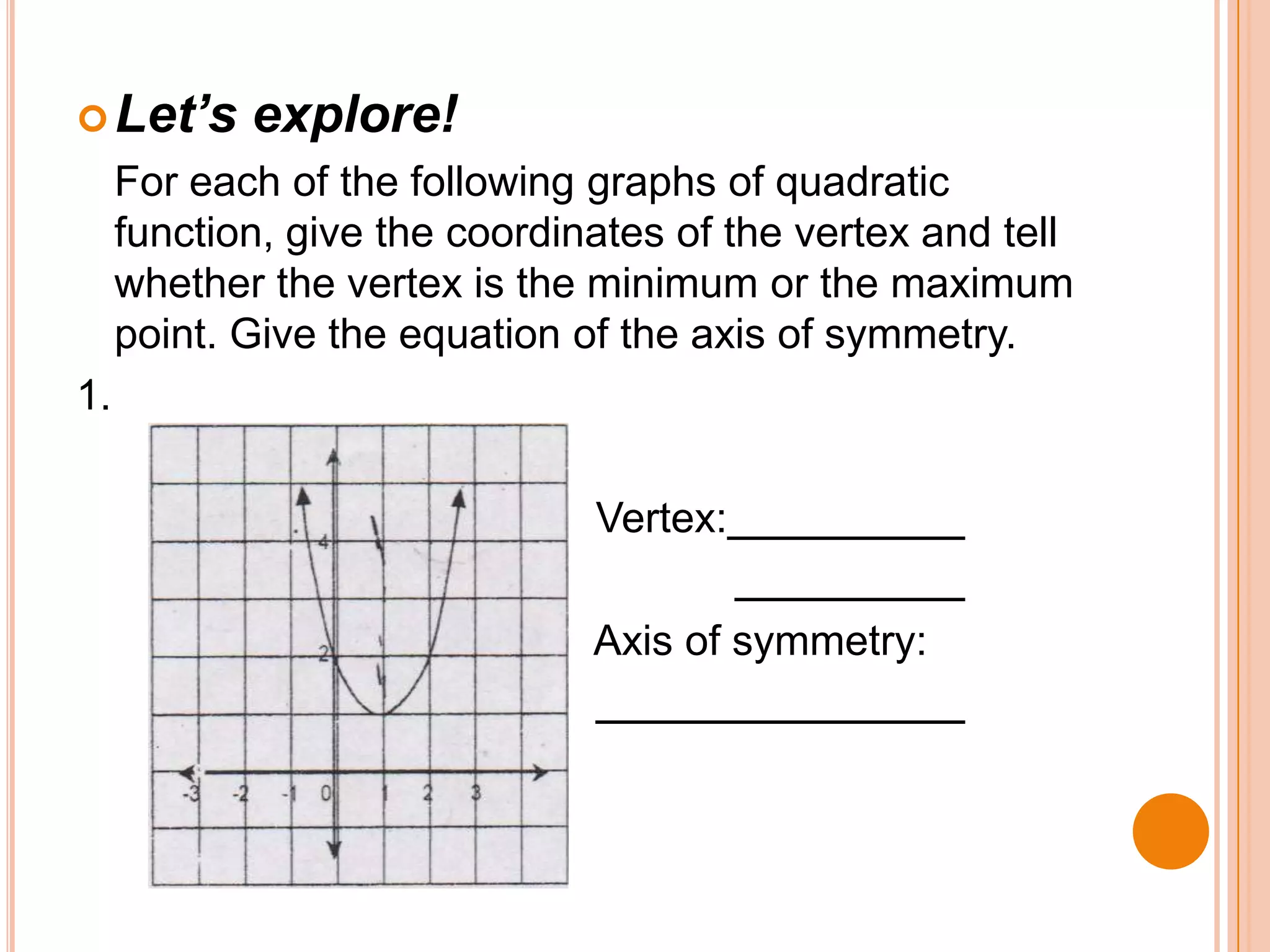 Quadratic functions | PPTX