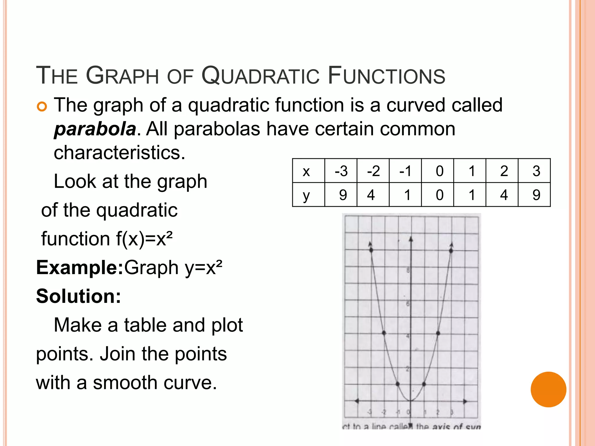 Quadratic functions | PPTX