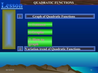 Quadratic functions | PPT