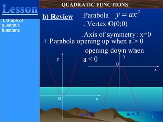 Quadratic functions | PPT