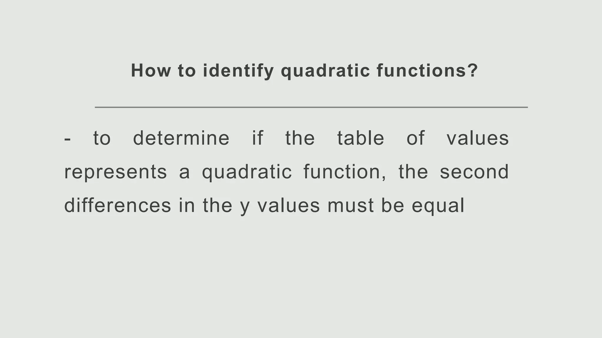 QUADRATIC FUNCTIONS.pptx | Science
